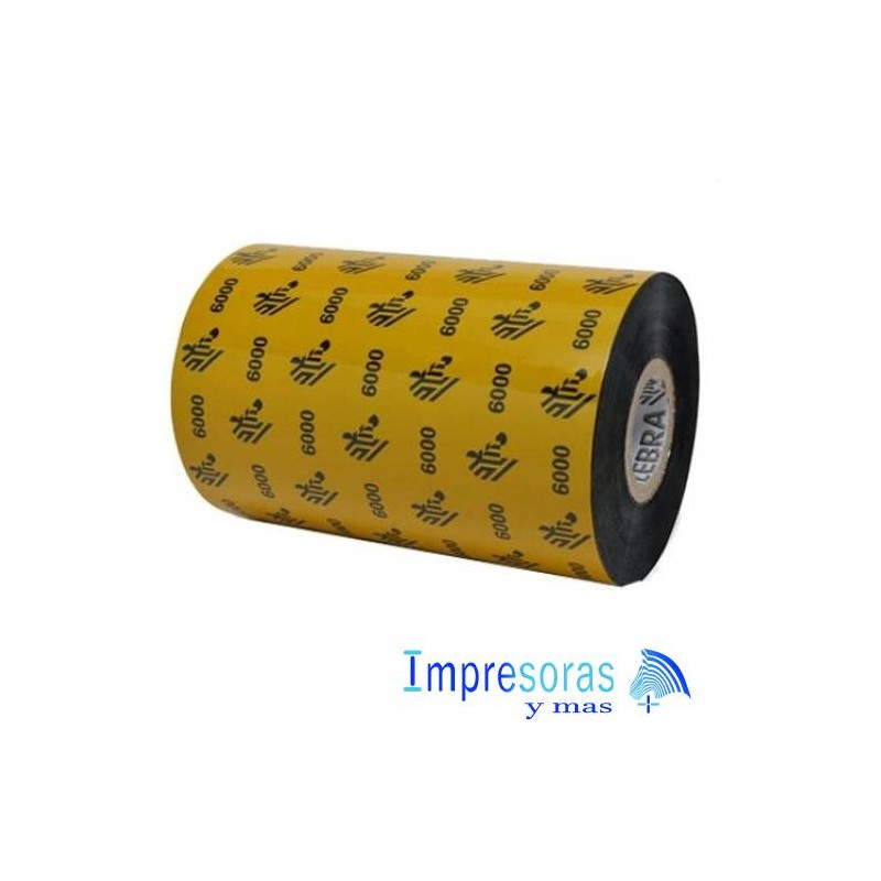 CINTA RIBBON ZEBRA CERA 110MM X 450MTS 06000BK11045 TODOZEBRA