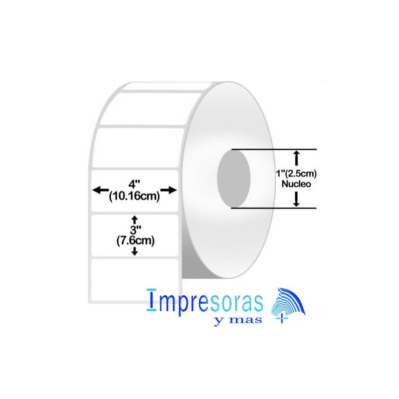 6 Rollos de Etiqueta ZEBRA 10026380 TD 4x3 Pgds Z-PERFORM 1000D